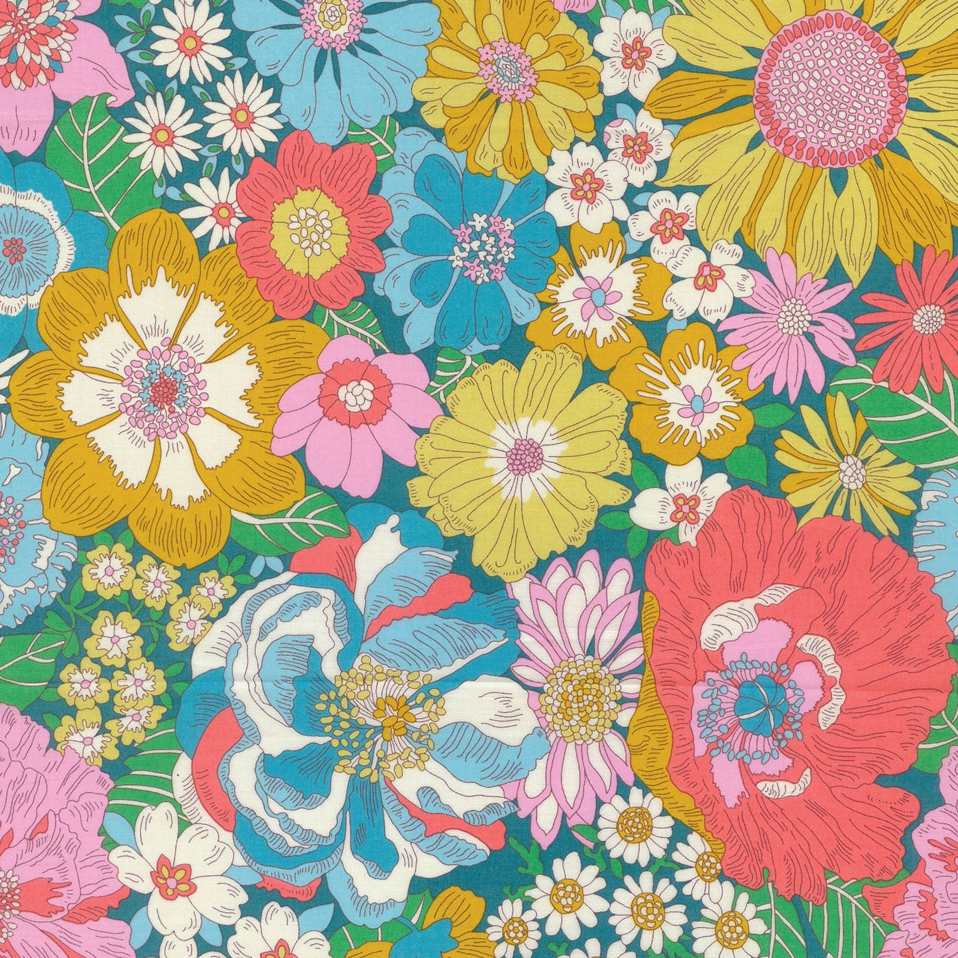 Summers in the Sun B - Liberty Tana Lawn – Mel Storey Patchwork